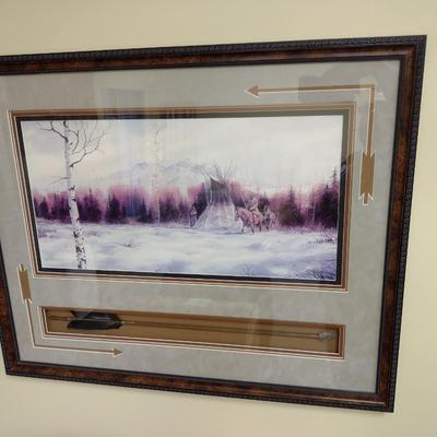 Framed Art Print Navajo Native American Theme with Arrow Sample by Mark ...