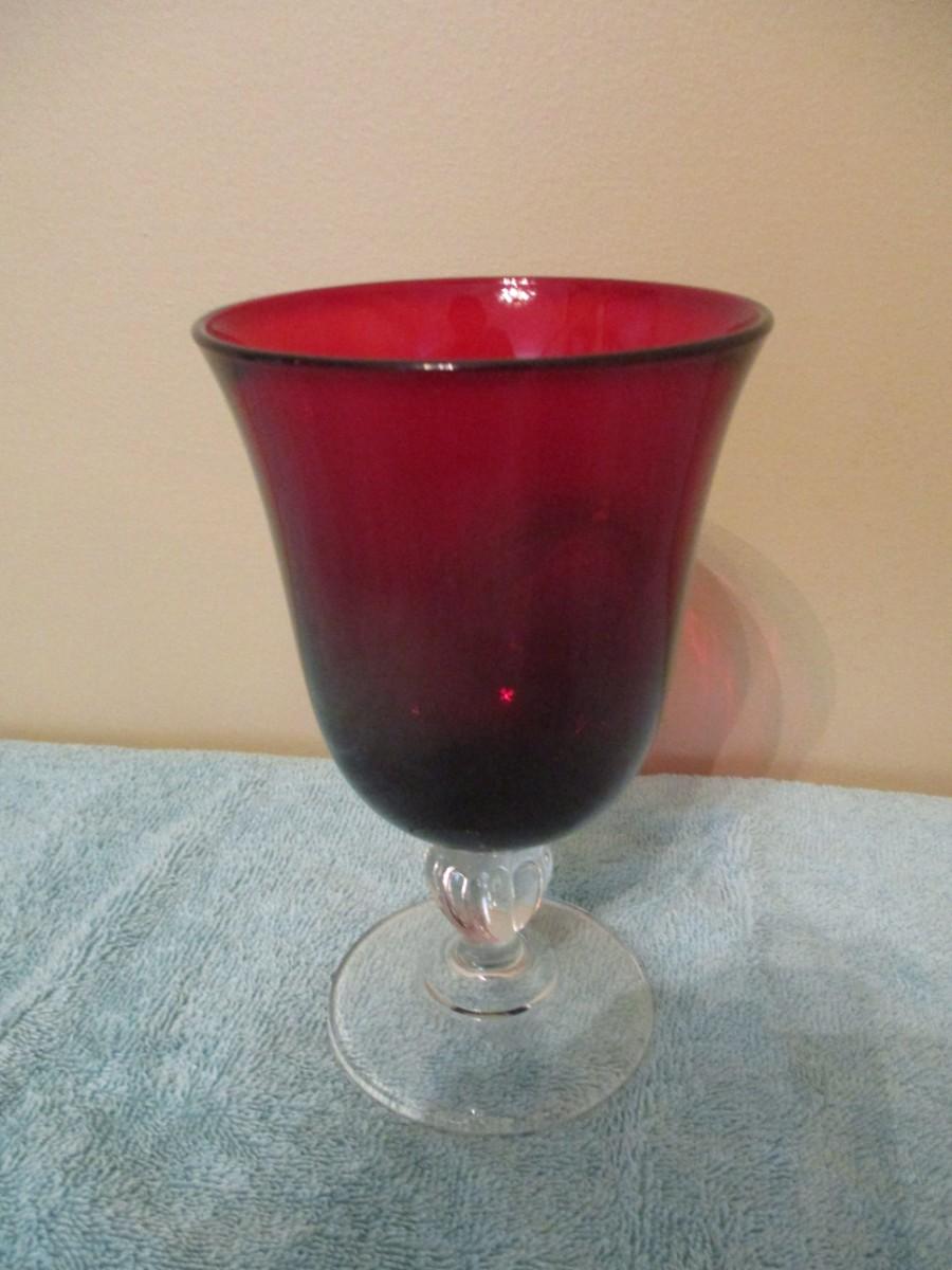 12 Ruby Red Goblets
