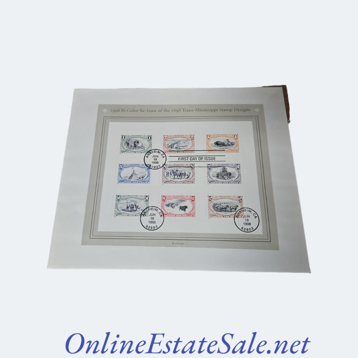 1998 Bi-Color Re-Issue of the 1898 Trans-Mississippi stamp designs ...