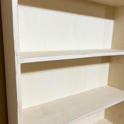 Solid Wood Cream Colored Bookcase | EstateSales.org