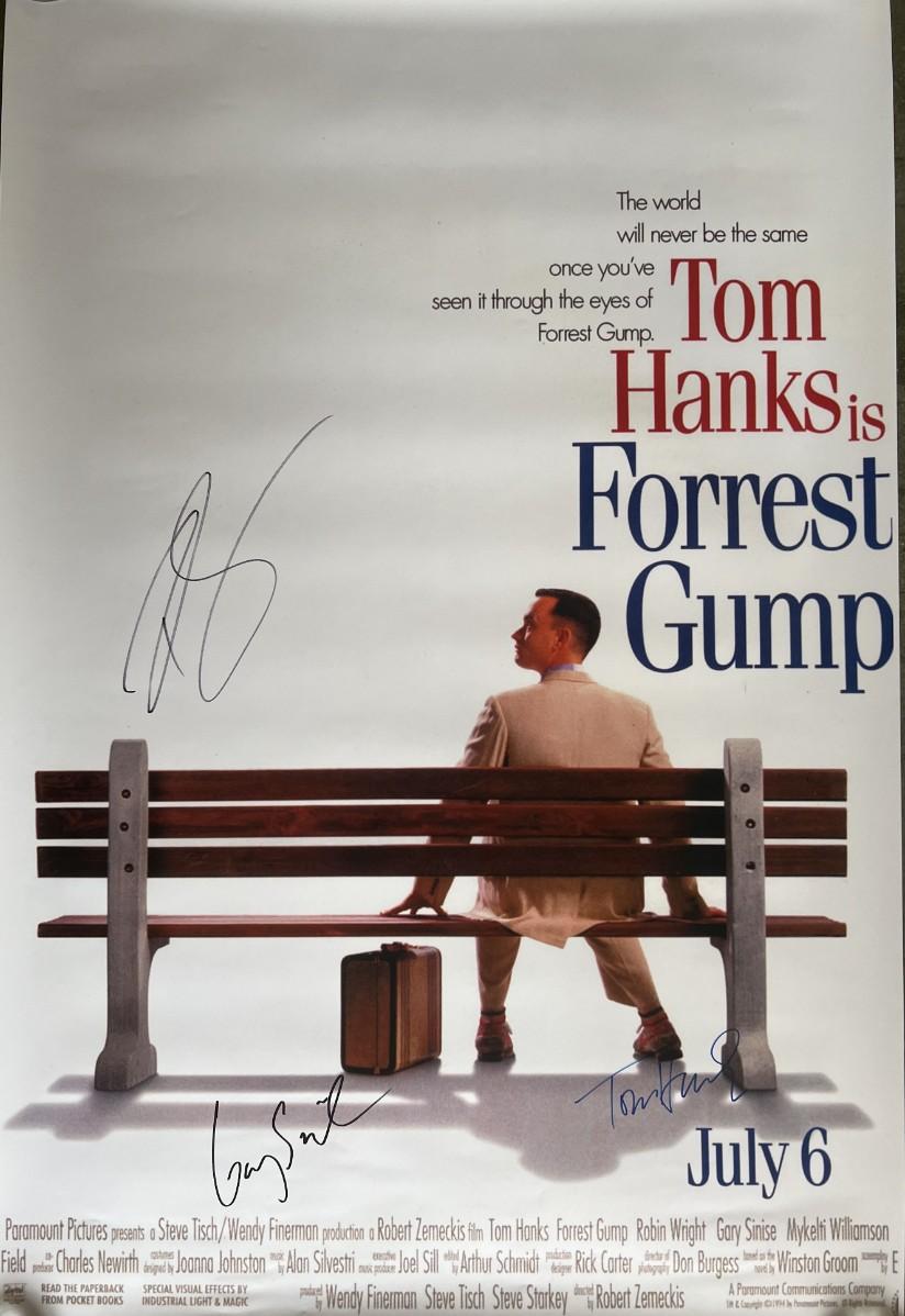 Forrest Gump cast signed movie poster. GFA Authenticated | EstateSales.org