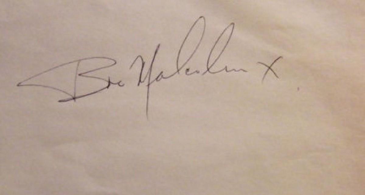 Malcolm X signature slip | EstateSales.org