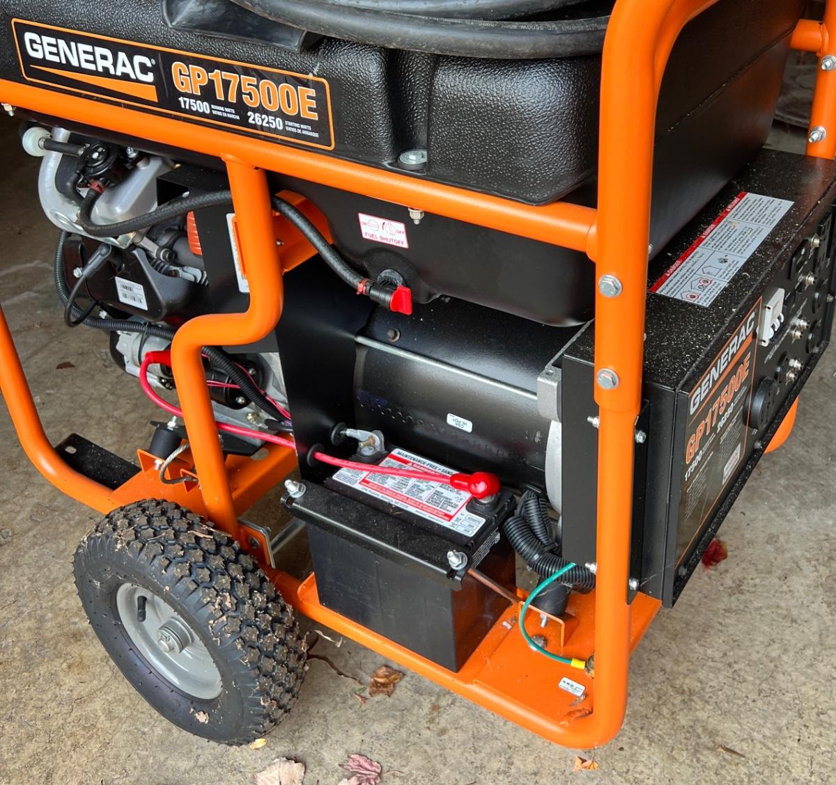 GENERAC GP17500E Portable Generator Less Than 1 Hour Use See Full Description EstateSales