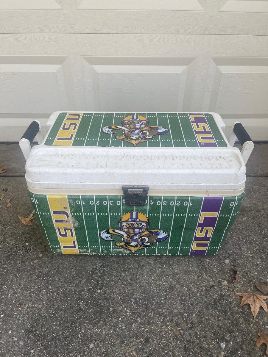 LSU ice chest. 26” x 13” x 15” | EstateSales.org