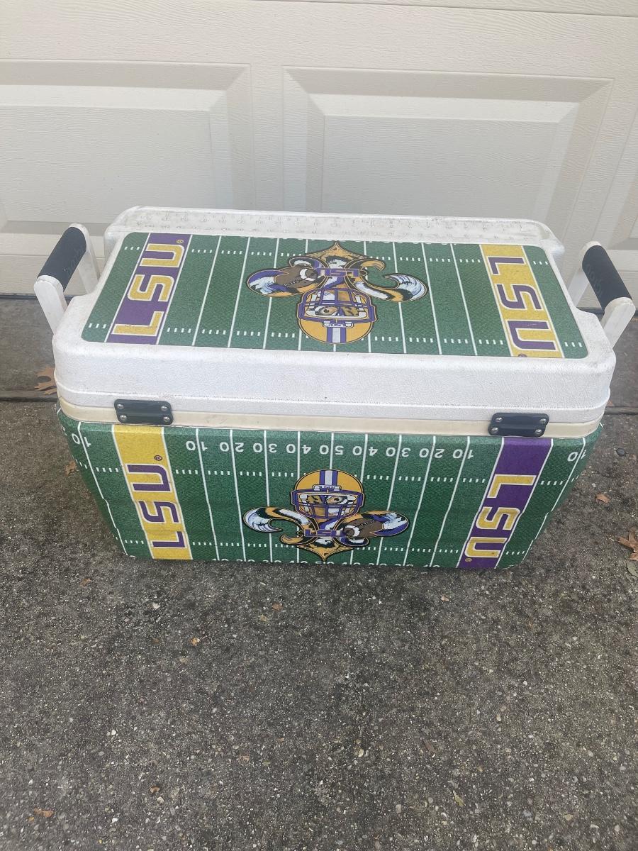 LSU ice chest. 26” x 13” x 15” | EstateSales.org