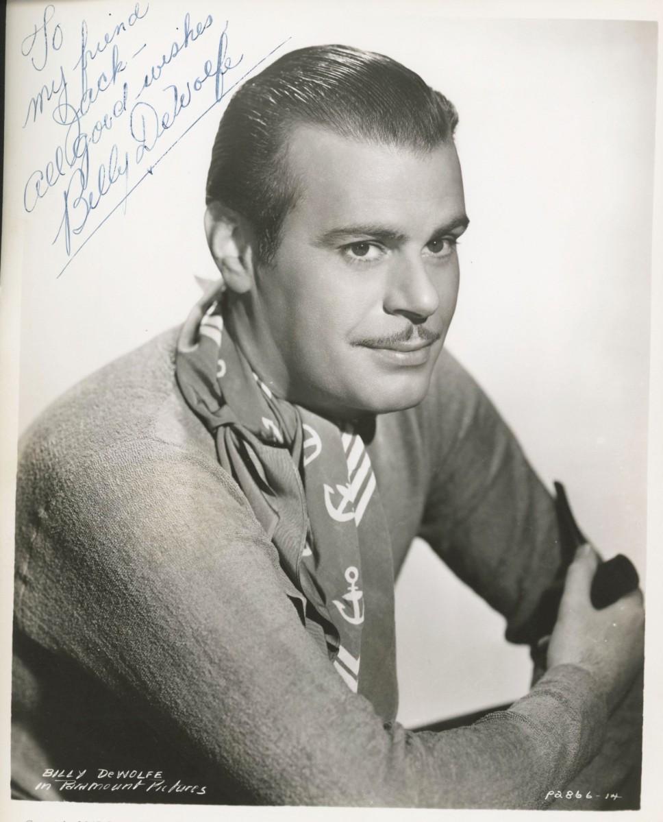 Billy DeWolfe signed photo | EstateSales.org