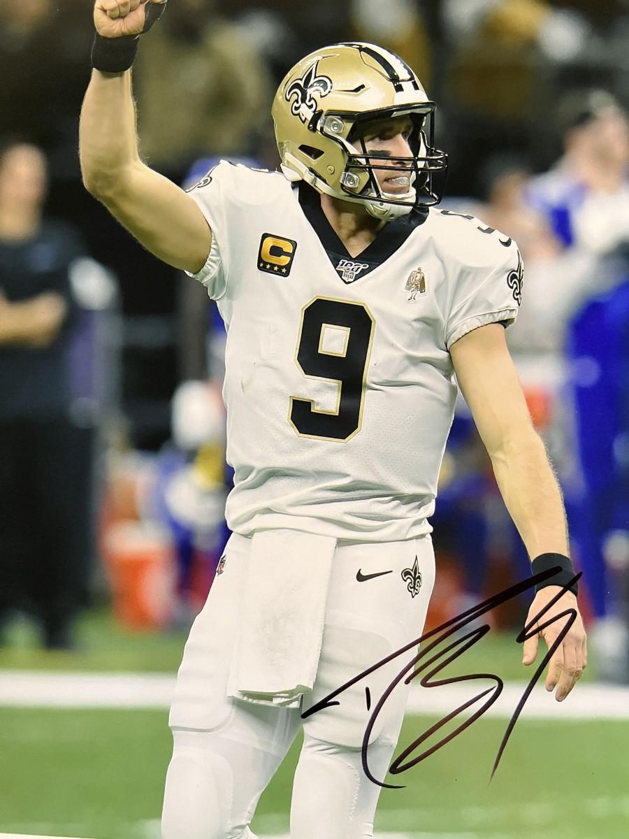 New Orleans Saints Quarterback Drew Brees signed photo | EstateSales.org