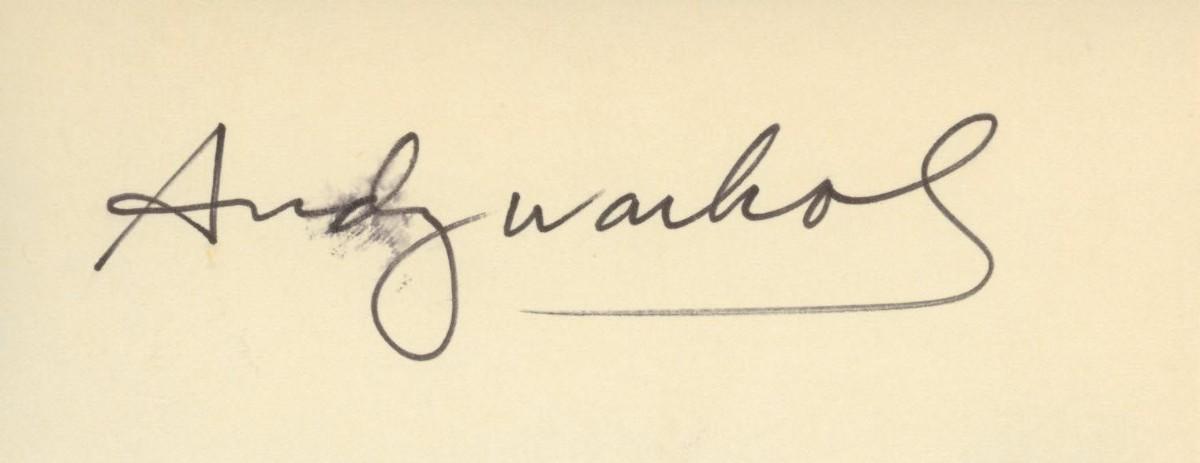 Andy Warhol original signature | EstateSales.org