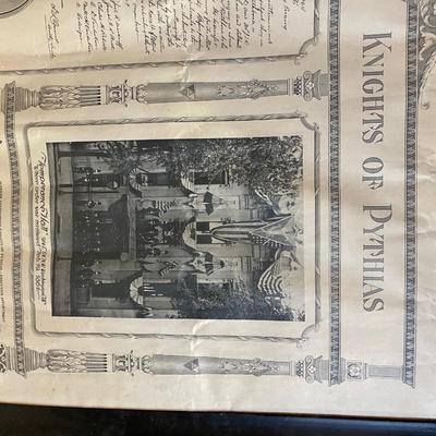 BIRTH OF THE ORDER OF KNIGHTS OF PYTHIAS/ Lithograph | EstateSales.org