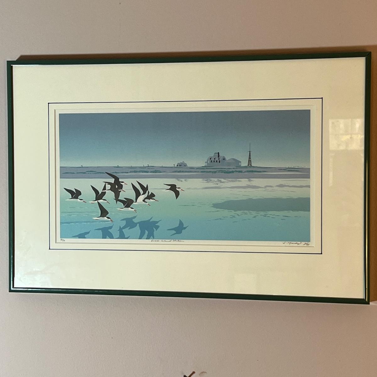 Framed Numbered Signed Lithograph “cobb Island Station”