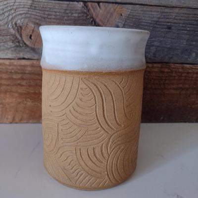 Hand Thrown Pottery Jar with Incised Design Accents by Fran Symes ...