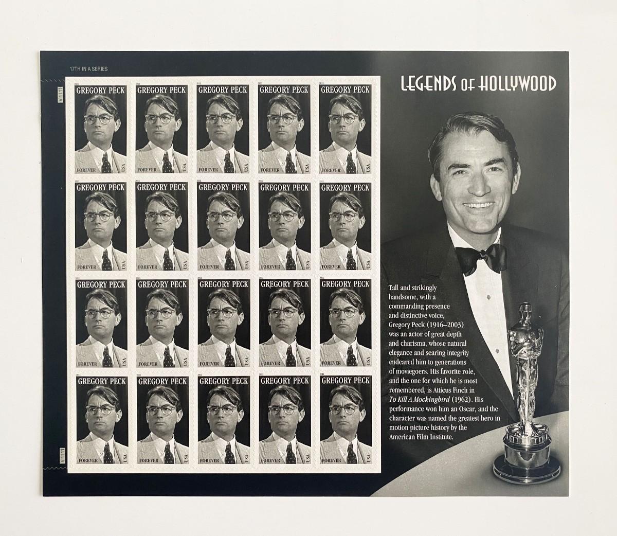 Gregory Peck Legends of Hollywood Stamp Set | EstateSales.org