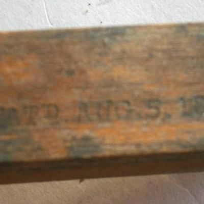 Antique Scribe Wood & Brass Pat Aug. 5th 1873 | EstateSales.org