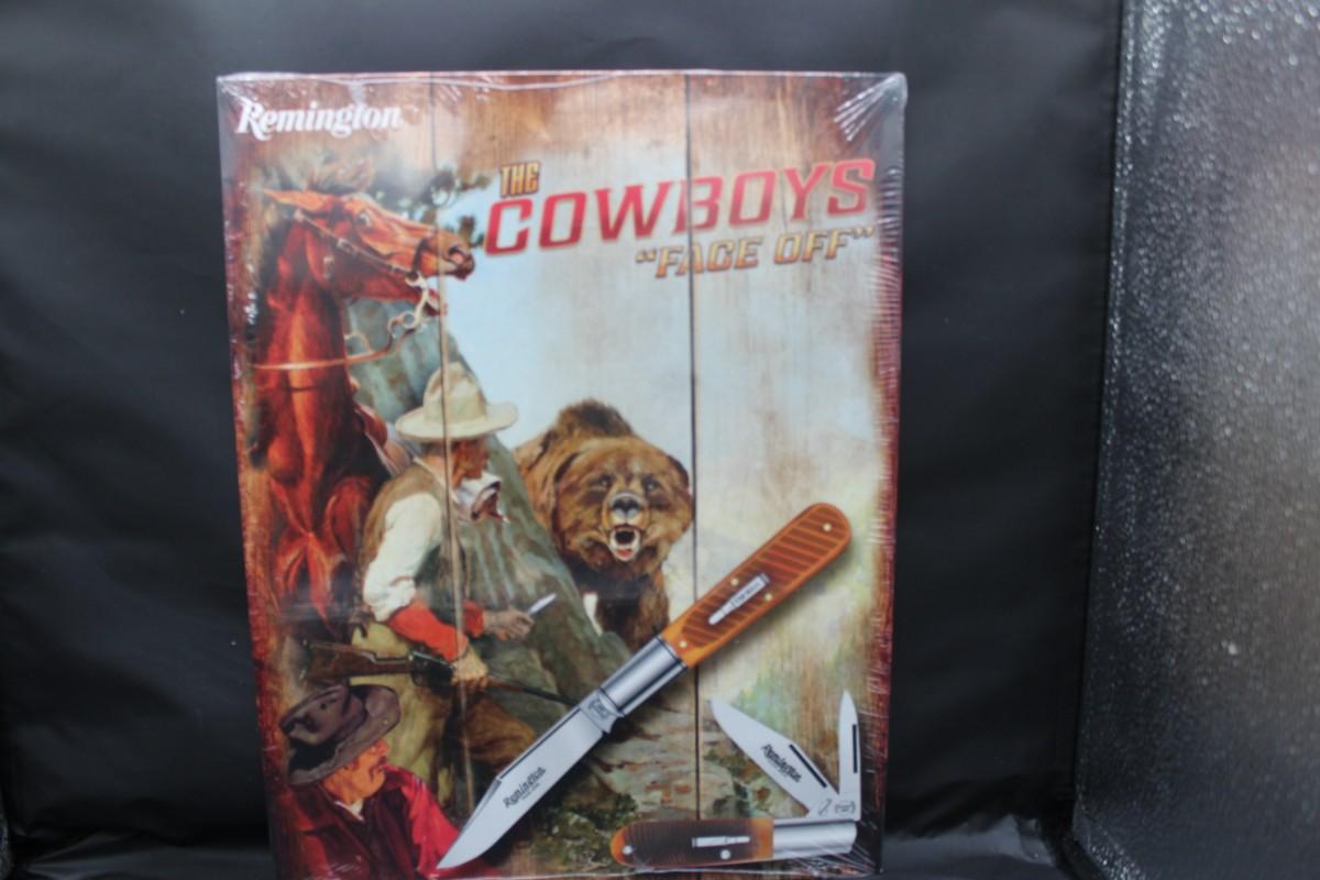 Remington- The Cowboys Face Off - Metal - Wall Sign | EstateSales.org