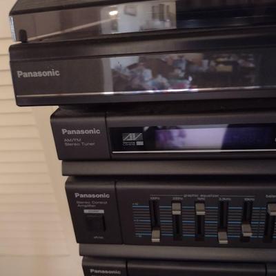 Pansonic Stereo Stack System with Turntable, CD Changer, Tape Deck, and ...