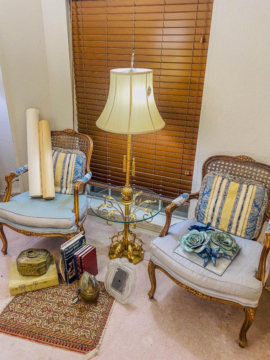 Lot 10 - Accent Chairs, Floor Lamp, Rug and More | EstateSales.org
