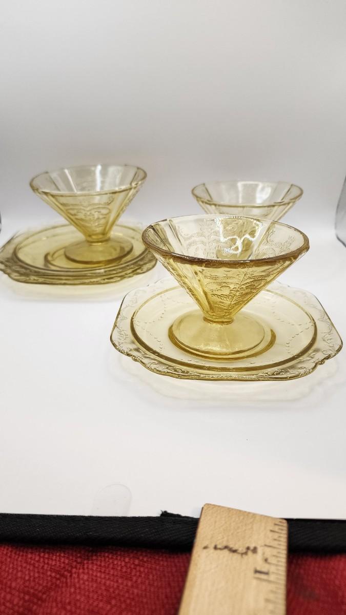 LOT::169 Federal Glass Co 1930s Marigold Depression Glass "Madrid ...