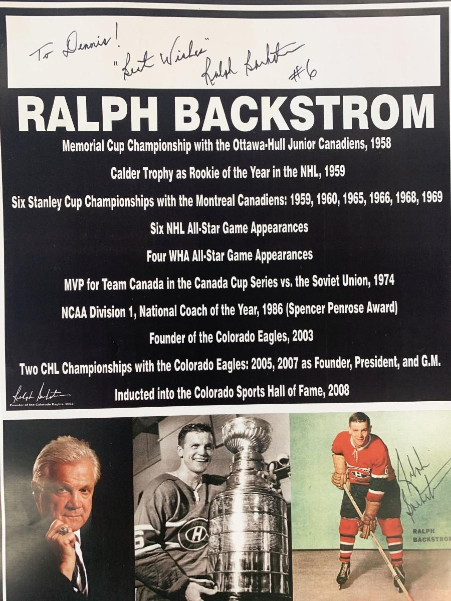 Ralph Backstrom signed photo | EstateSales.org