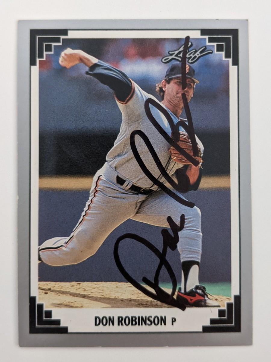 Don Robinson Signed Baseball Trading Card - Leaf #188 1991 ...