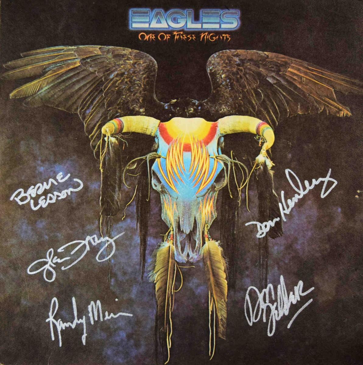 Eagles One Of These Nights signed album | EstateSales.org