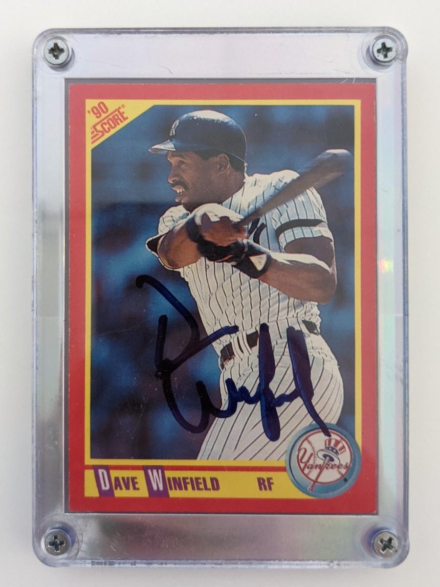 Dave Winfield Signed Baseball Trading Card - Score #307 1990 ...