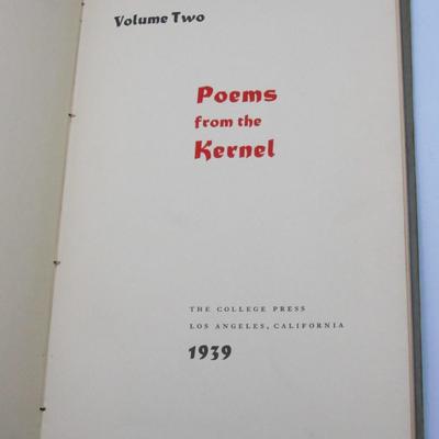 Poems from the Kernel The College Press Los Angeles California 1939 Vintage Poetry Book ...