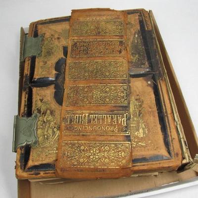 Large Antique 1892 Holy Bible Pronouncing Parallel Bible The Old and ...