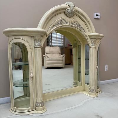 LOT 119MB: AICO by Michael Amini Monte Carlo Silver Snow Bedroom Mirror ...