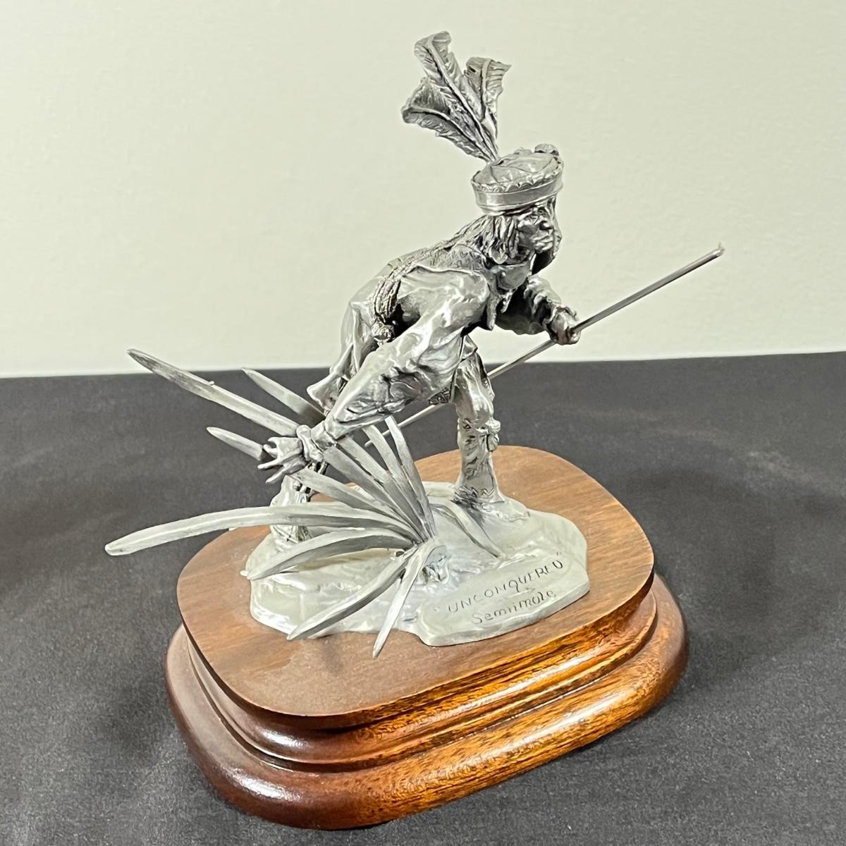 LOT 125B: Three Native American Chilmark Pewter Figurines by Artist ...