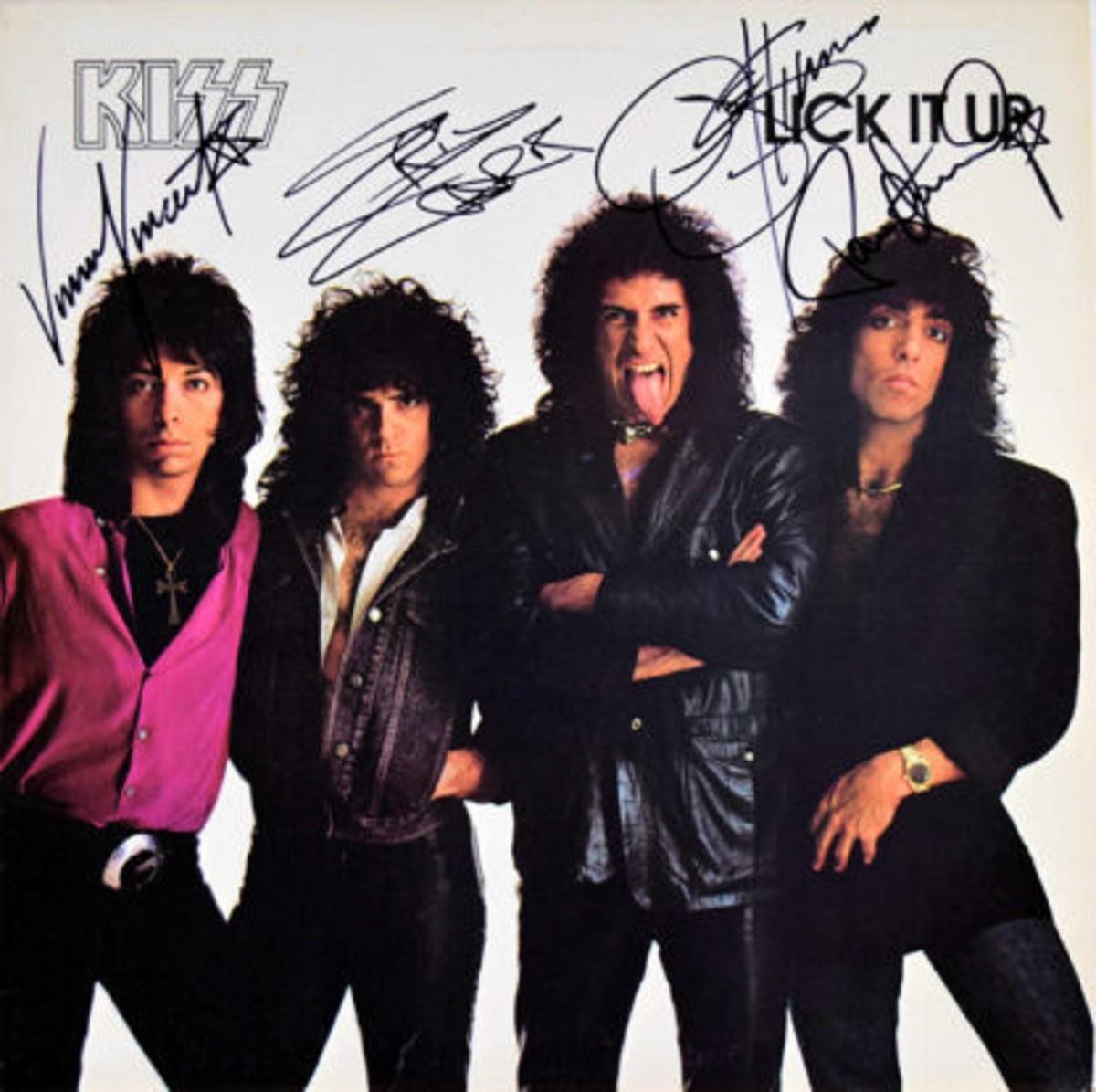 Kiss signed Lick It Up album | EstateSales.org