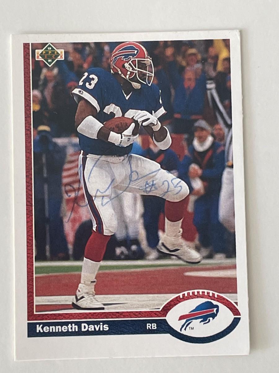 Buffalo Bills Kenneth Davis 1991 Upper Deck #192 signed trading card ...
