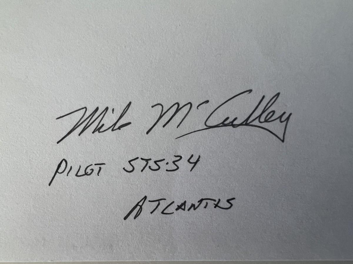 NASA astronaut Michael J. McCulley original signature | EstateSales.org
