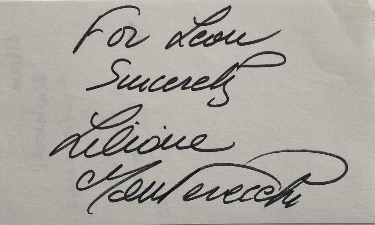 Liliane Montevecchi Original Signature