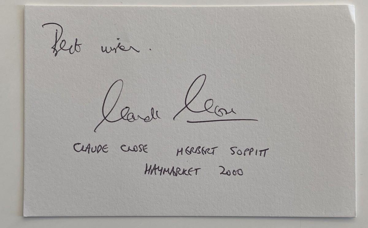Claude Close original signature | EstateSales.org
