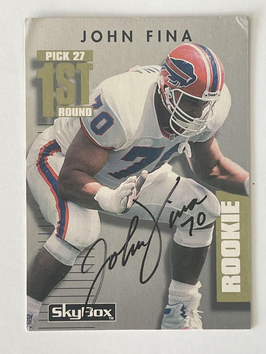 John Fina signed 1992 Skybox #357 trading card | EstateSales.org