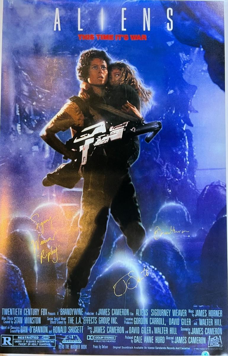 Aliens cast signed movie poster | EstateSales.org