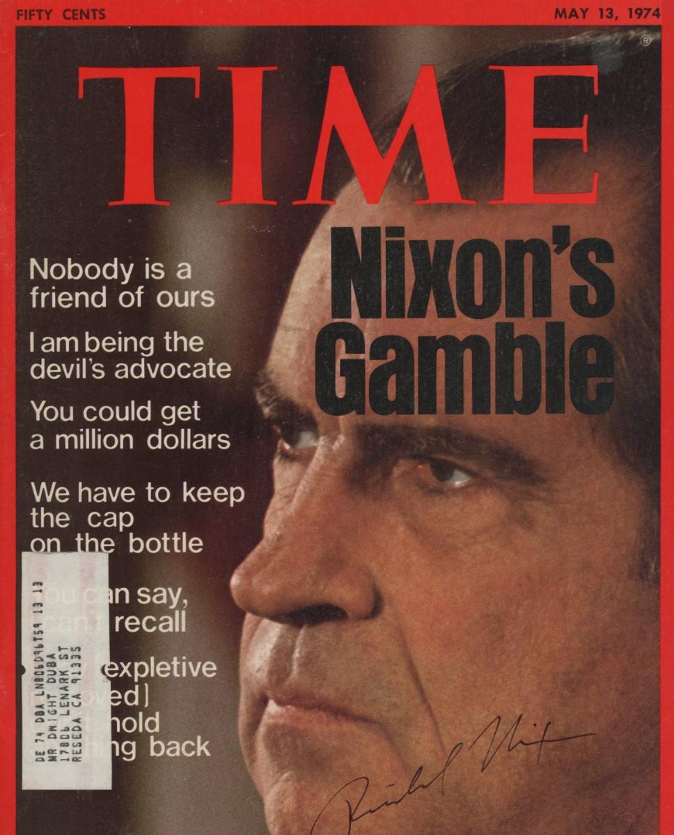 Richard Nixon signed Time magazine. GFA Authenticated | EstateSales.org