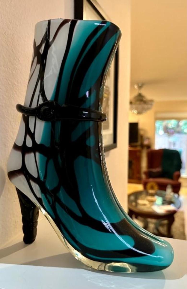 Murano Glass Fashion Boot Vase | EstateSales.org
