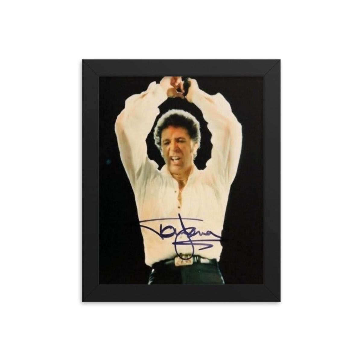 Tom Jones signed promo photo Framed Reprint | EstateSales.org