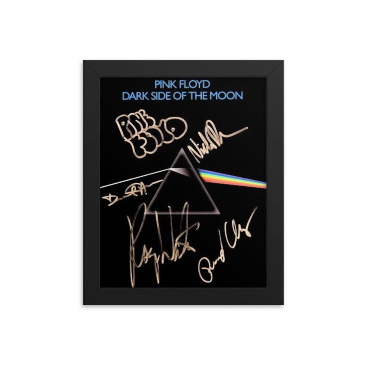 Pink Floyd signed music book Framed Reprint | EstateSales.org