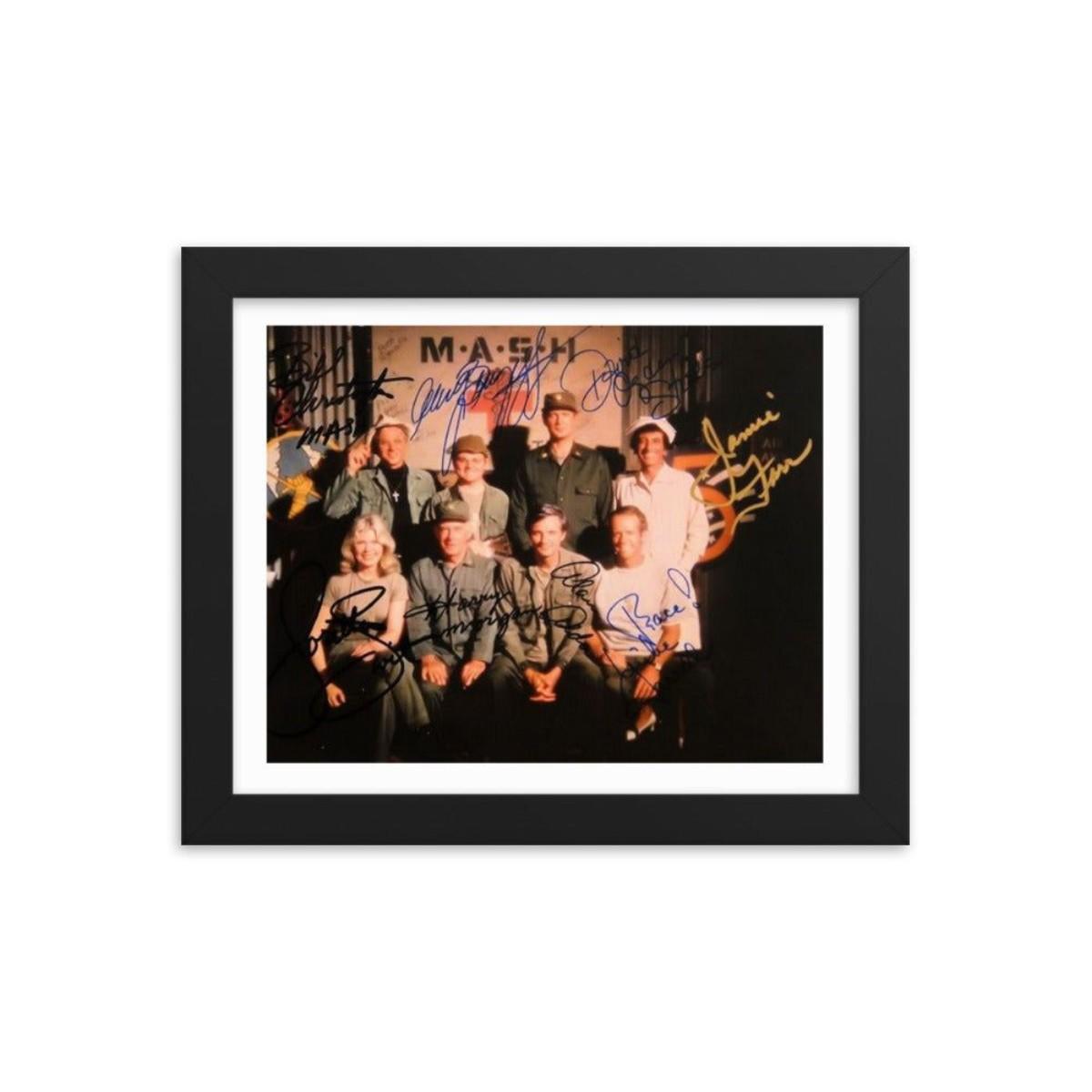 Mash cast signed promo photo Framed Reprint | EstateSales.org