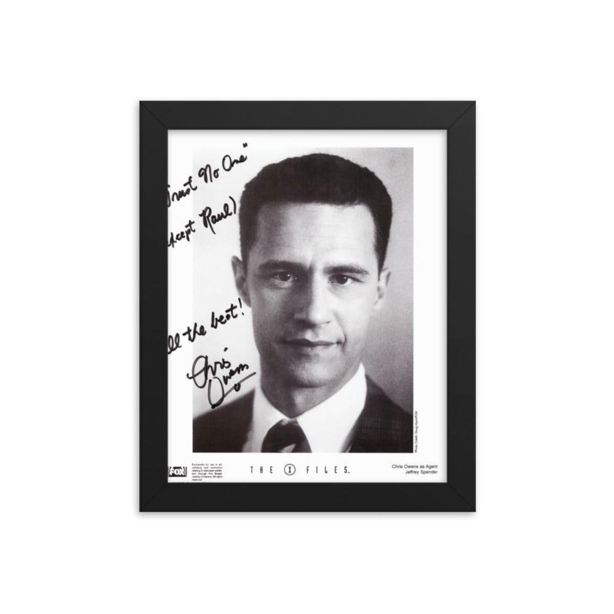 X-Files Chris Owens signed photo REPRINT REPRINT | EstateSales.org
