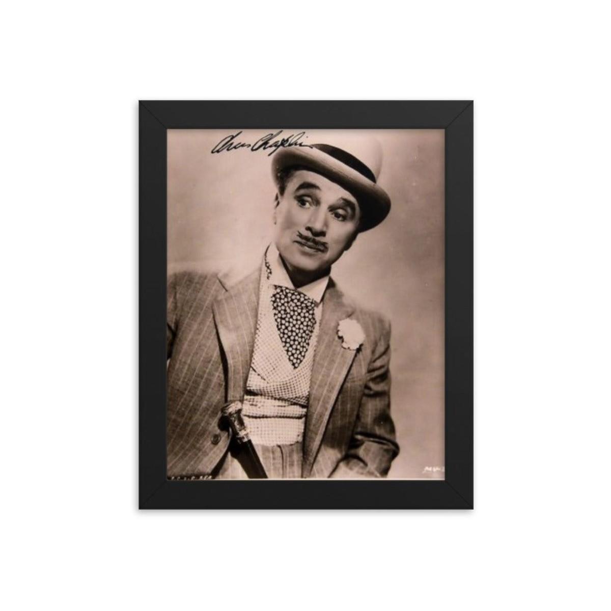 Charlie Chaplin signed still photo Framed Reprint | EstateSales.org