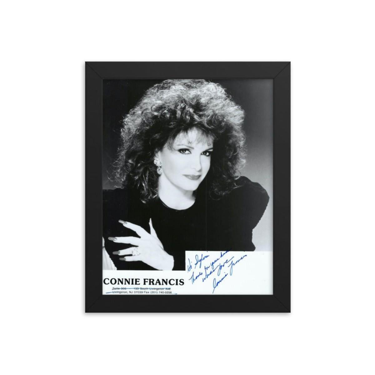 Singer Connie Francis Signed Photo Reprint