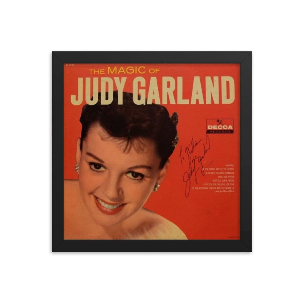 Judy Garland signed album Framed Reprint | EstateSales.org