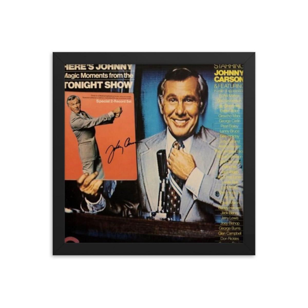 Johnny Carson signed album REPRINT | EstateSales.org