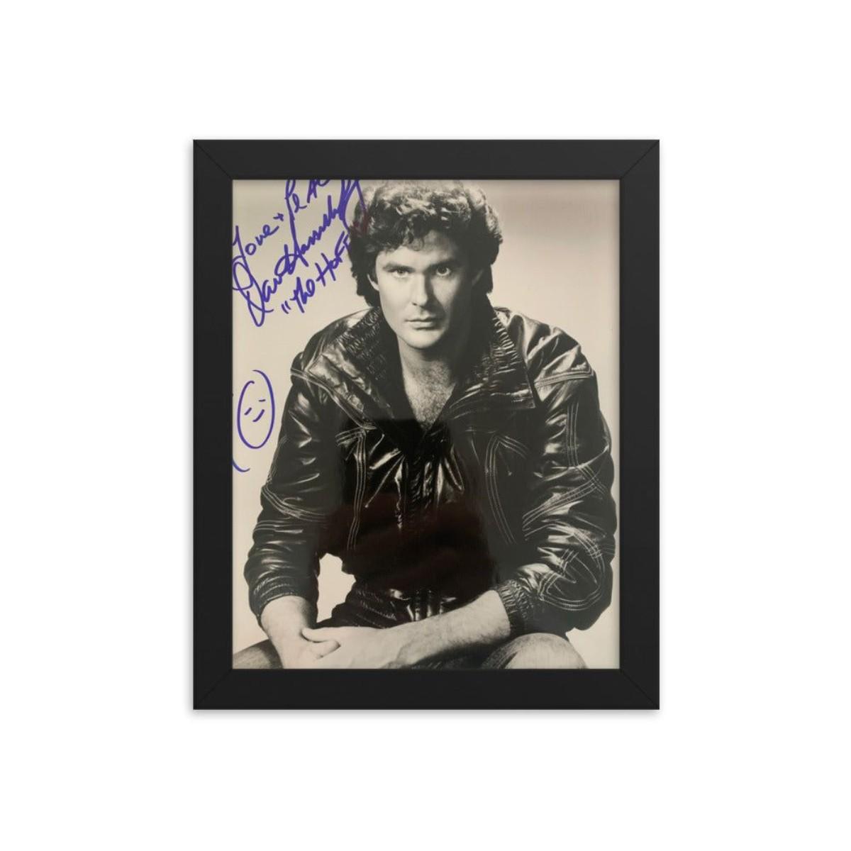 David Hasselhoff signed photo framed reprint | EstateSales.org