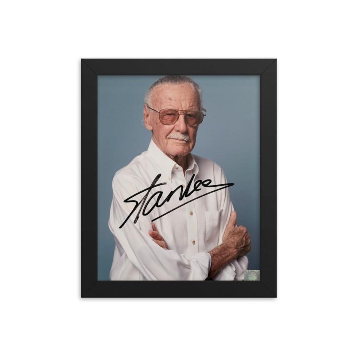 Stan Lee Signed Photo Reprint framed reprint | EstateSales.org