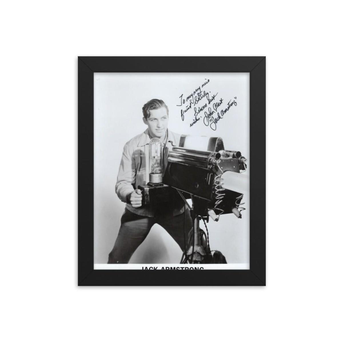 John Hart signed photo framed reprint. REPRINT | EstateSales.org