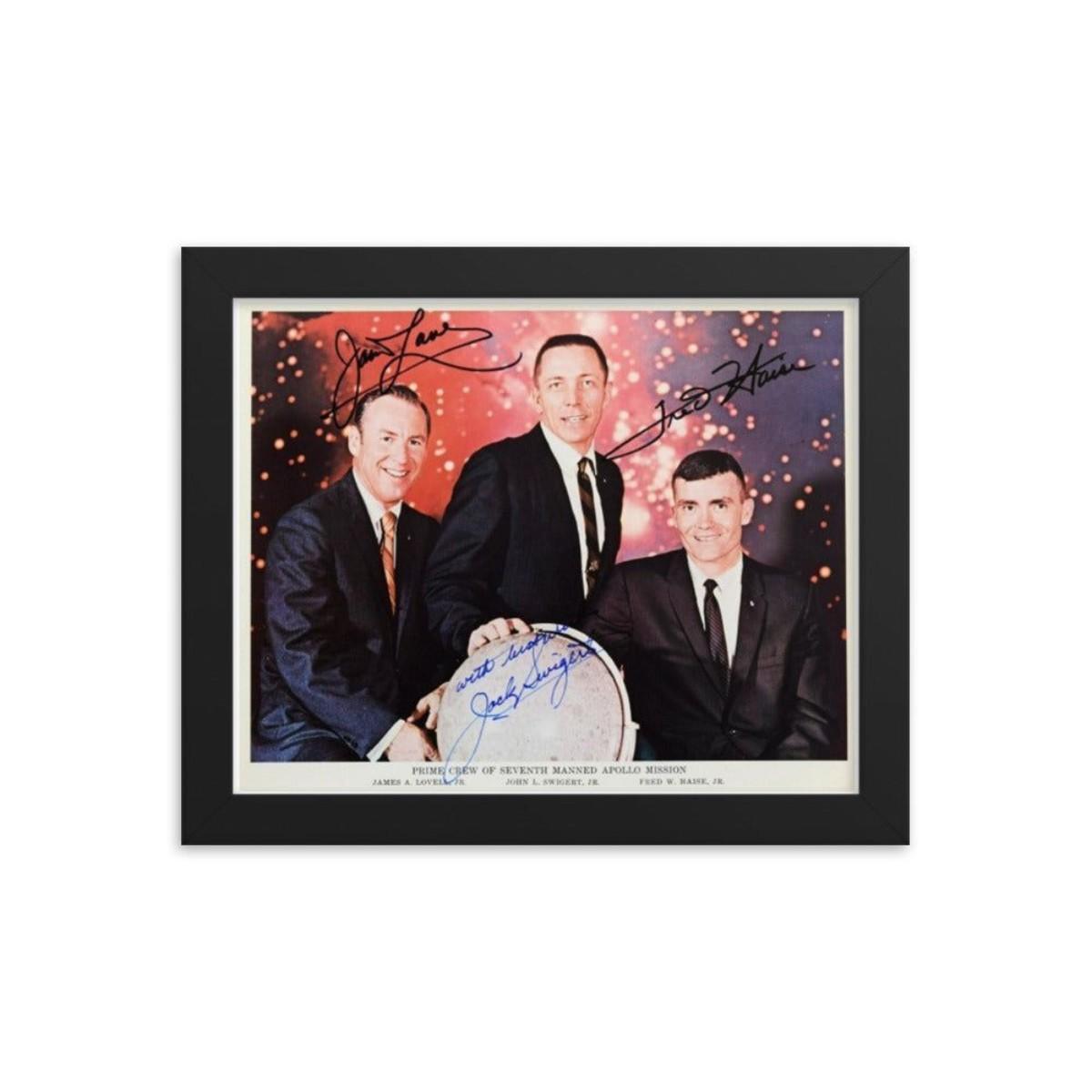 Apollo 7 signed promo photo Framed Reprint REPRINT | EstateSales.org